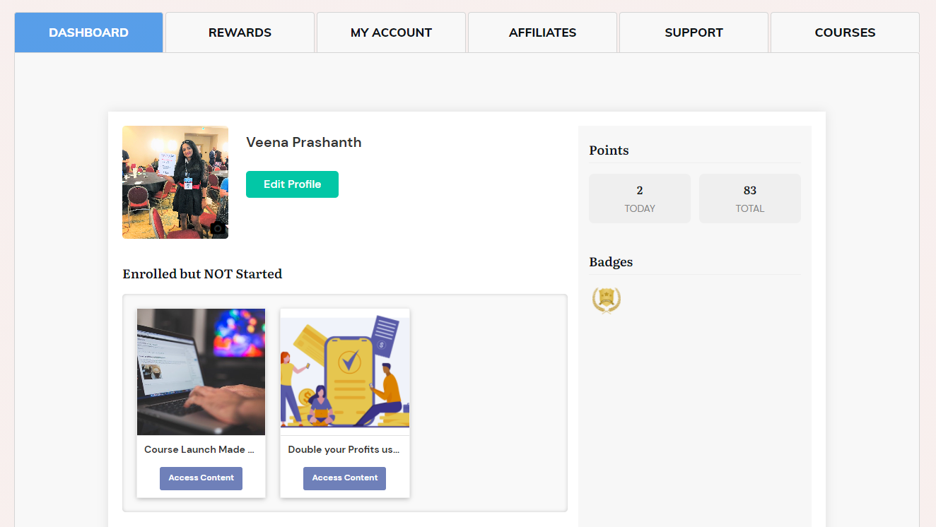 Member Dashboard Challenge | Smart Quiz Builder