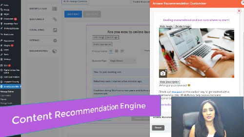 A Quiz-Based Content Recommendation Engine | Smart Quiz Builder